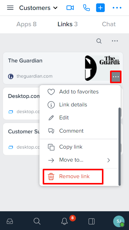 how-to-remove-links-support-desktop
